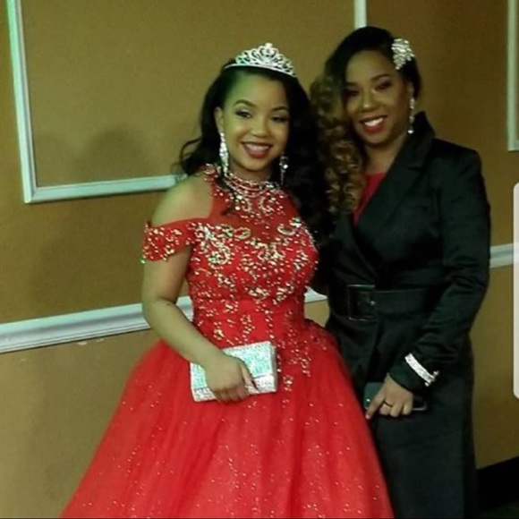 Dresses | Red Ball Gown Quince Dress Cashapppaypal Only | Poshmark